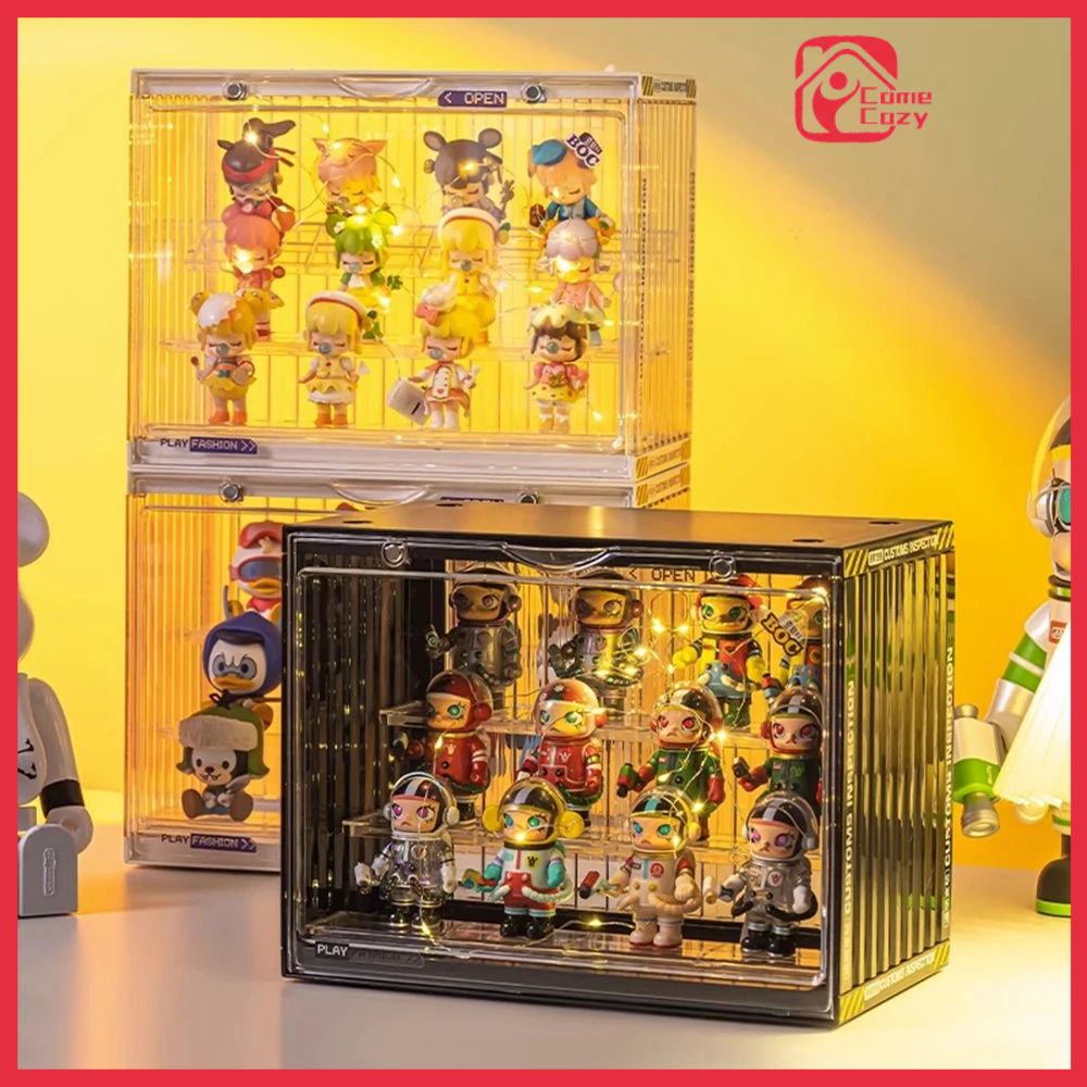 Model Box With Light Popmart art toy Cabinet Large Capacity Modern ...