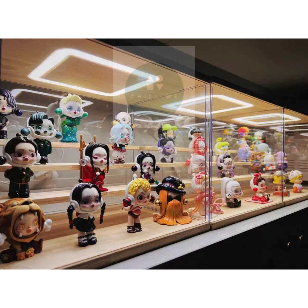 Figure Box Showcase Model Popmart Display Case For Wooden TOY | Shopee ...