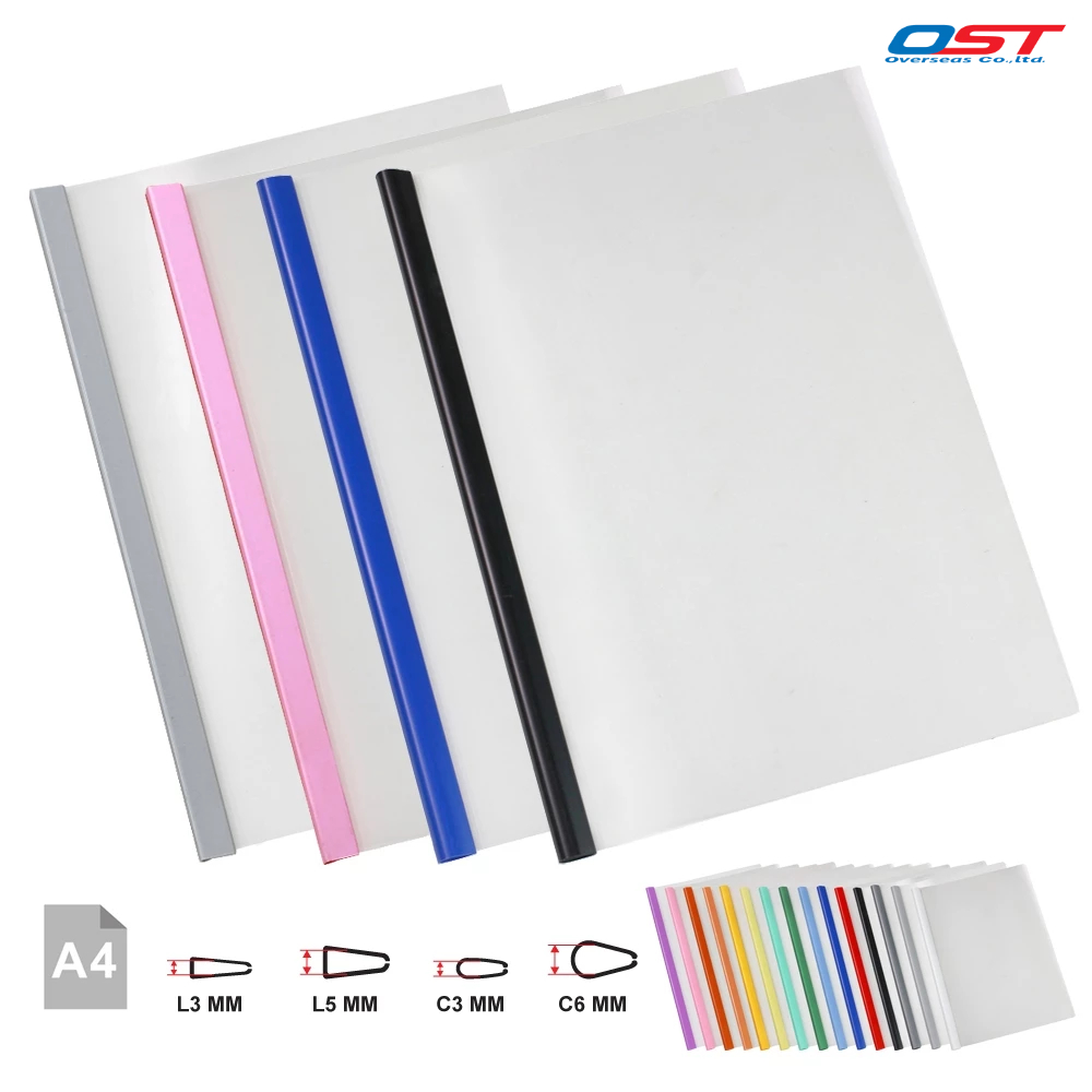 Spiral File A4 Clear Plastic Report Cover With 11.75 Inch Long Spine ...