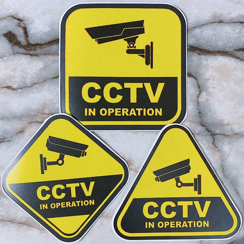 Single Sheet ️ CCTV Monitor Waterproof Sticker Surveillance Video ...
