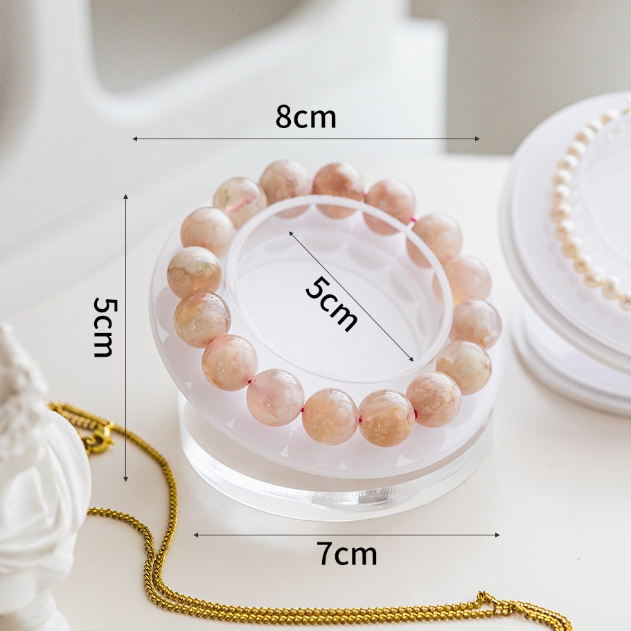 Crystal Jewelry Stand Acrylic Bracelet Display Round Jewelry Holder ...