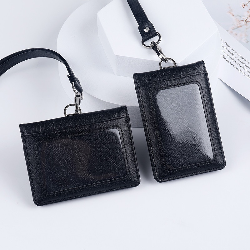 Customized Multifunctional Identification Card Id Holder Work Leather ...