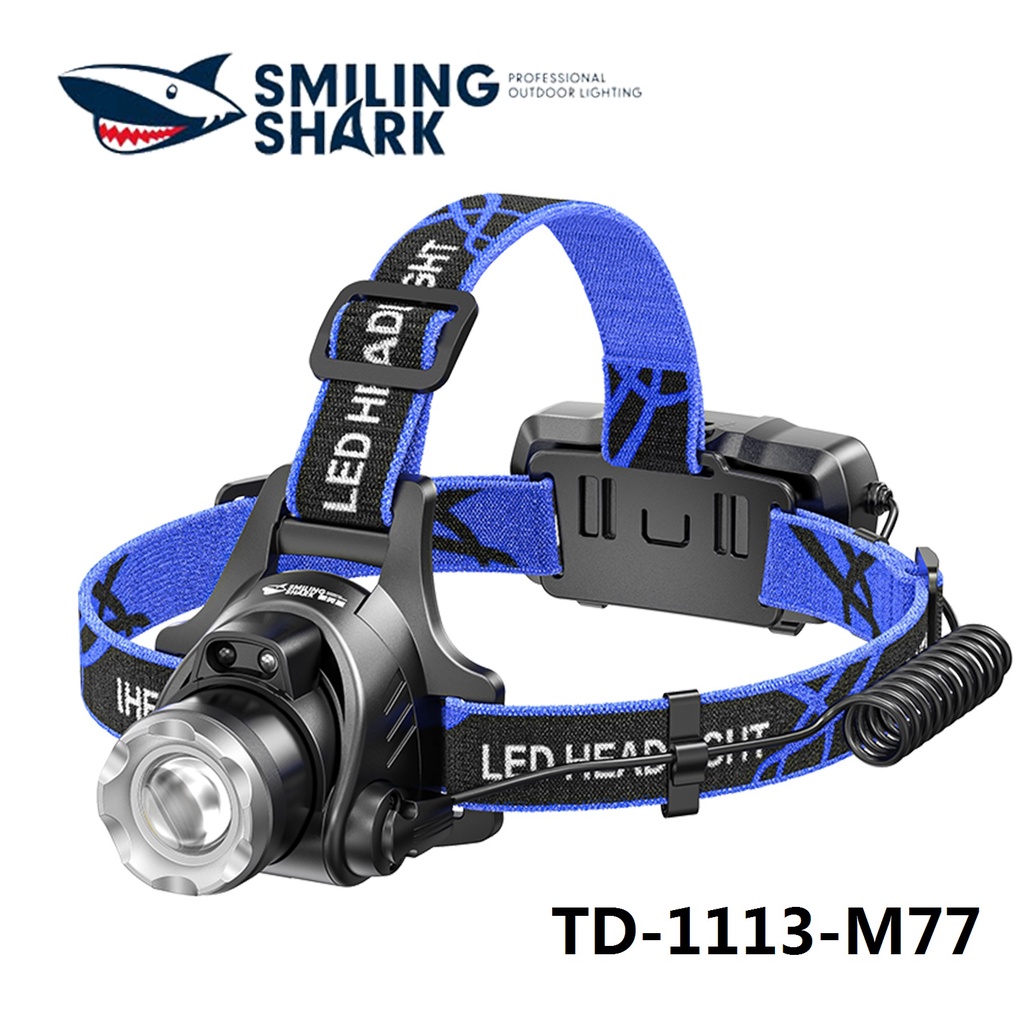 Smiling Shark Super Bright Headlight Upgrade Led M77 6000LM Head Lamp ...