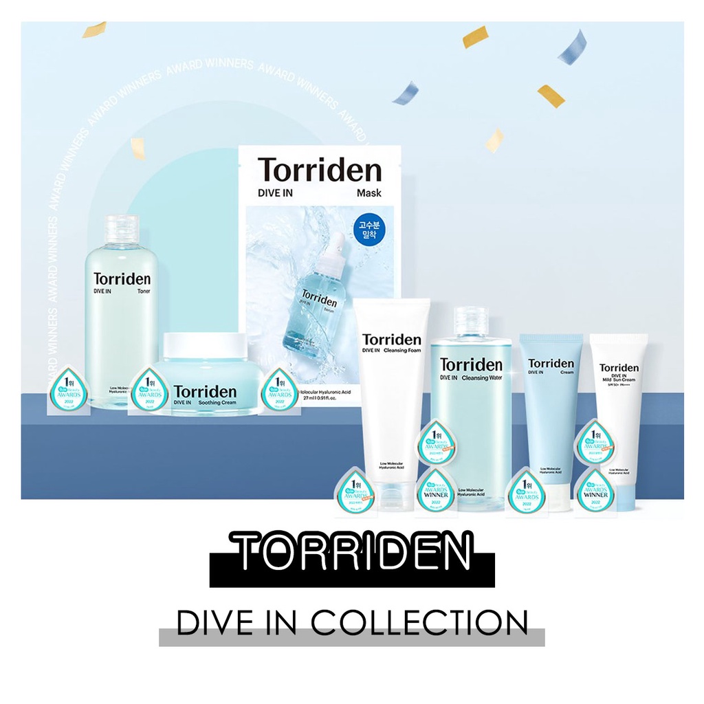 [Torriden] Dive in Collection (Serum, Soothing Cream, Toner, Cleansing ...