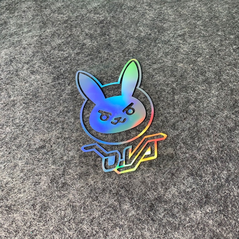 [P-A652] Hollow DVA Rabbit Avatar Reflective Sticker Overwatch Hero ...