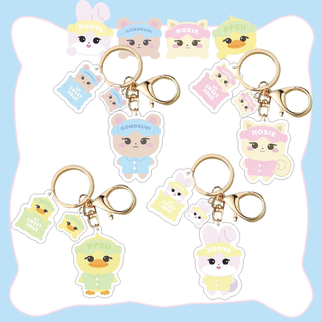 3PCS/Set Kpop BLACKPINK My Sweet Home Acrylic Keychains JENNIE JISOO ...