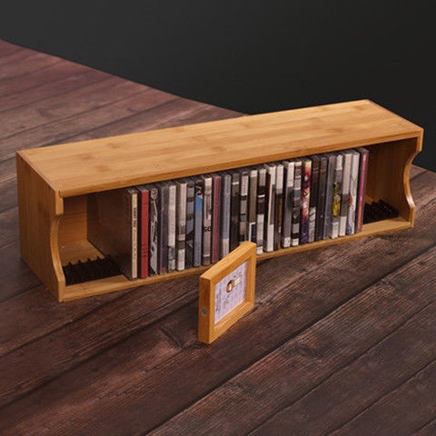 Solid wood CD storage rack PS4 game disc rack desktop CD rack solid ...