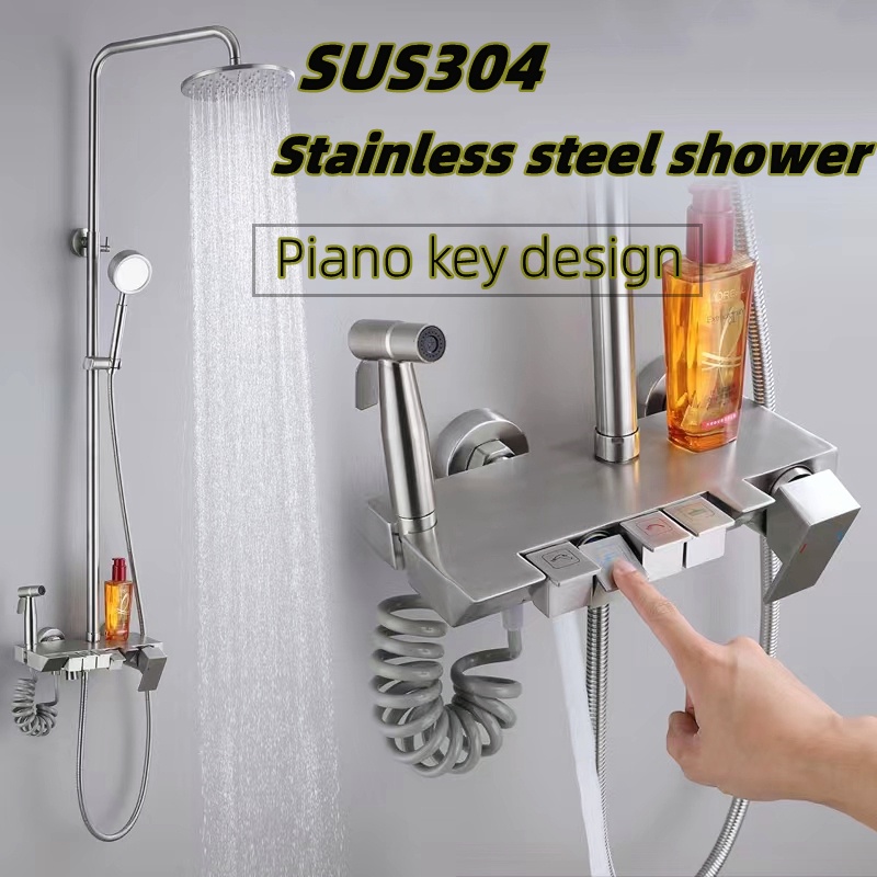 Stainless steel shower set, pressurized top shower, pressurized shower ...