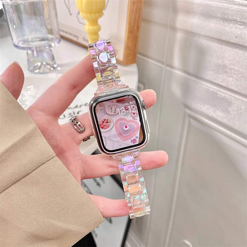Transparent Transparent Resin Strap IWATCH Ultra Girls Strap 8th ...