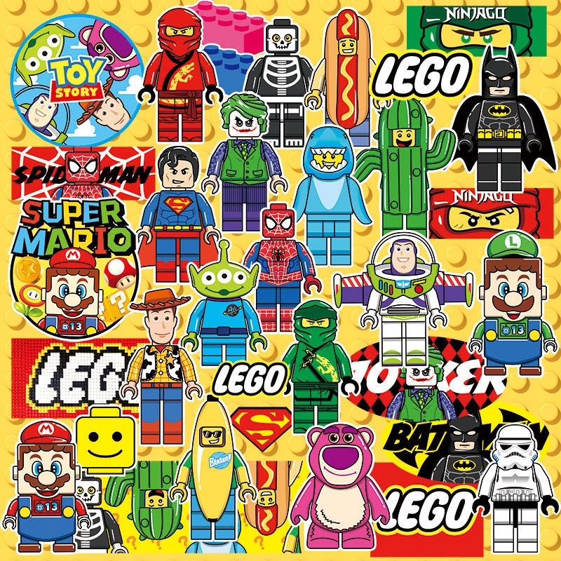 LEGO Lego Cartoon Building Block Sticker Laptop Ipad Suitcase Acrylic ...