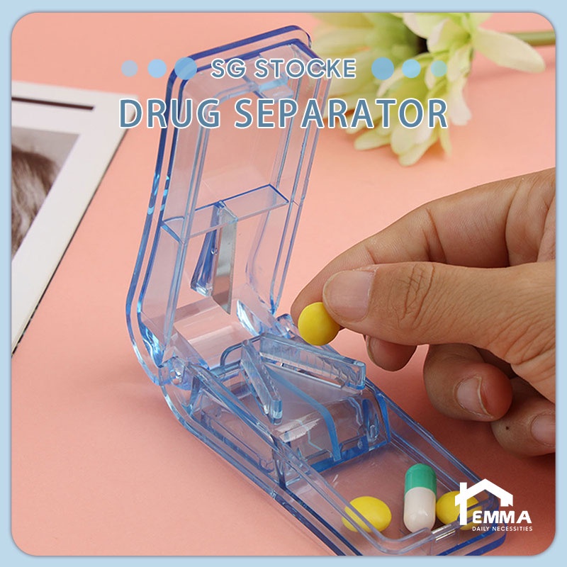 Protable pill cutter Portable Plastic Box Integrated Separator | Shopee ...