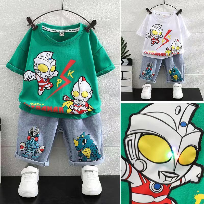 Kid Ultraman Clothes Baby Boy Ultraman Costume T Shirt Pants Suit Boy's ...