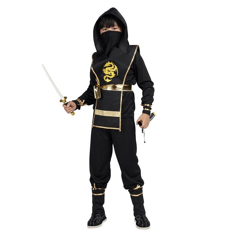 Japanese Samurai Ninja cos Children's Costume Black Performance cosplay ...