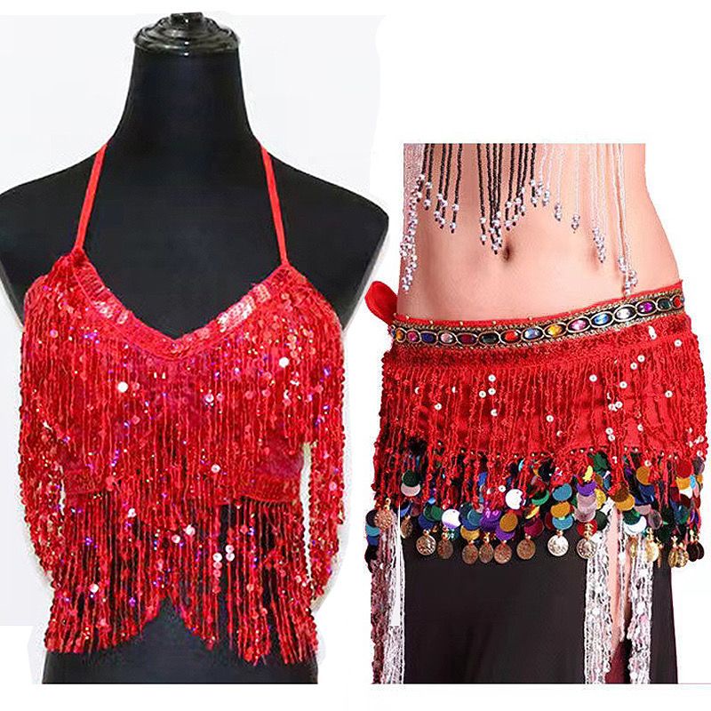 Boutique Sequined Belly Dance Top Belly Dance Top Sexy Bra Indian Dance ...