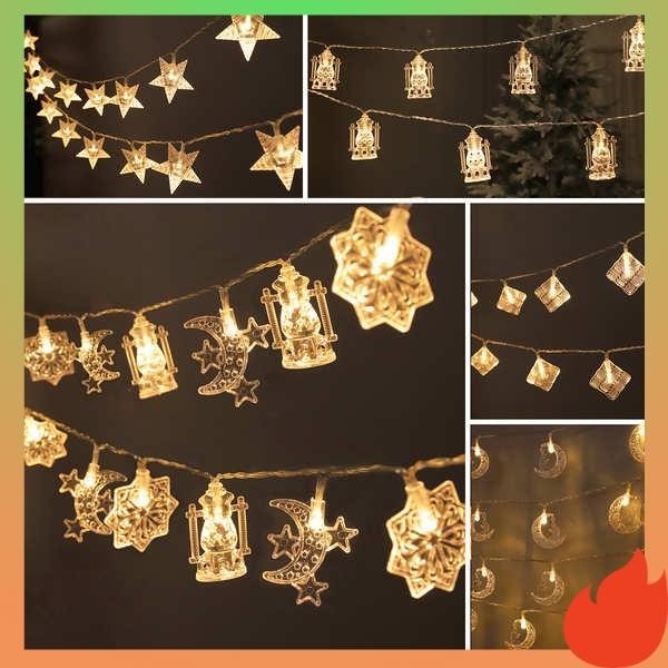 led light strip LED star and moon lights string moon stars color string ...