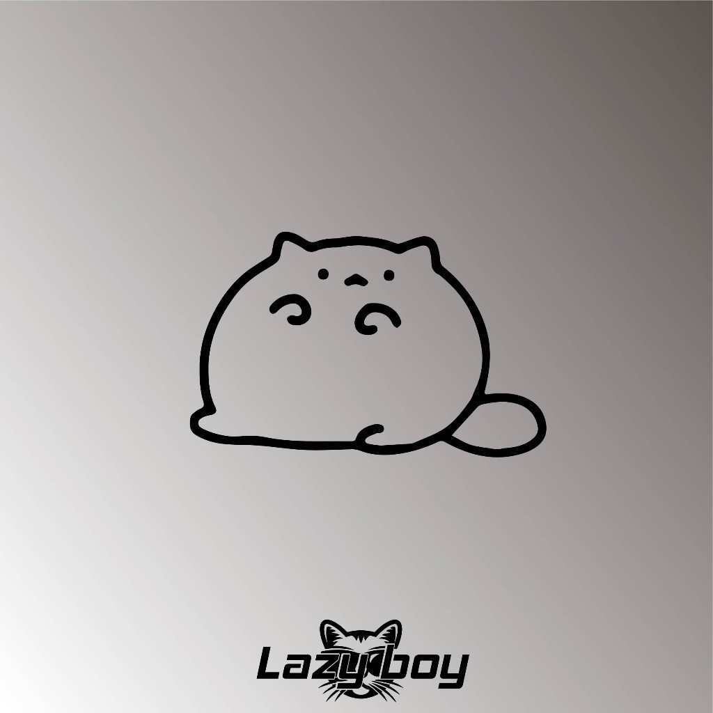Fat Cat Car Sticker Waterproof Luggage Hard Hat Laptop Reflective ...