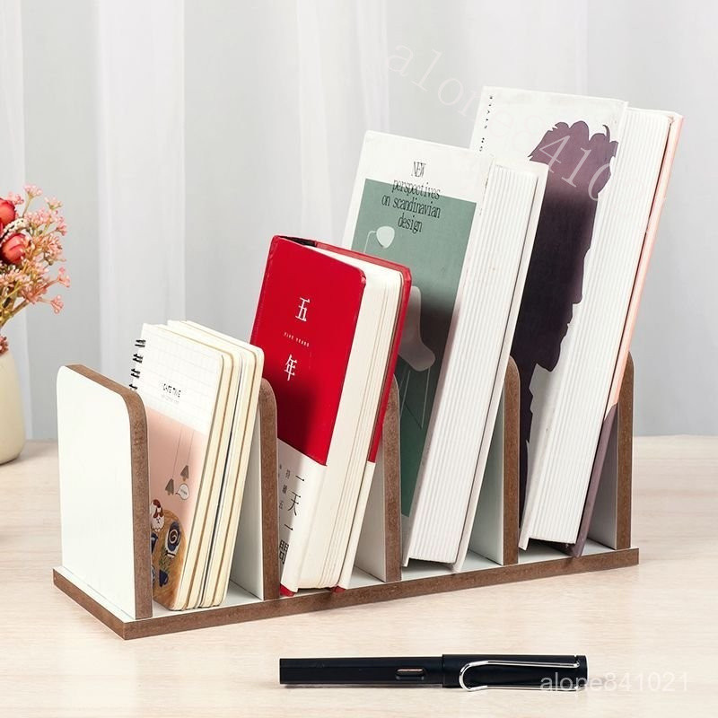 Desktop Bookstand Rack Reading Bookshelf Desk Wooden Storage Box Pen ...