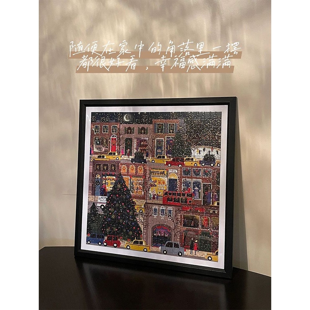 Winter Light Night Puzzle Christmas With Gold Foil Adult Version ...