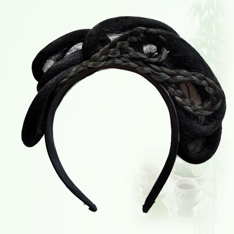 Ancient Costume Hair Bag Leege Headband Wig One Piece Versatile Style ...