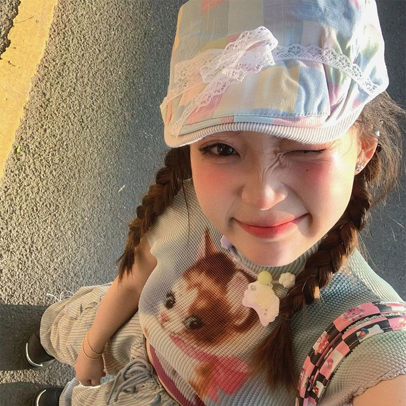 y2k y2k Hat Millennium Style Asian Culture Girl y2k Ancient Taste Color ...
