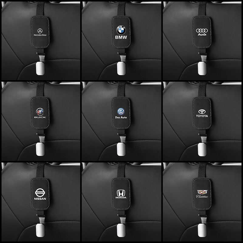 Suede High-End Car Seat Back Hook, Rear Metal Hook, Hidden Car Hook ...