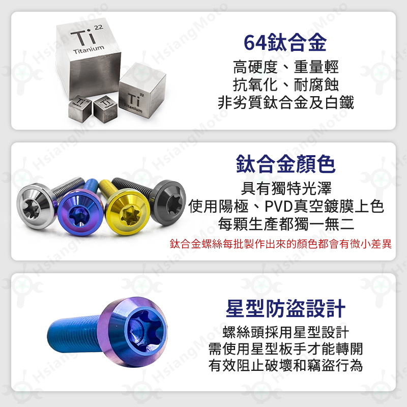 [Xianghao Motorcycle] XMAX300 Whole Car Screw Sapphire Blue Titanium ...