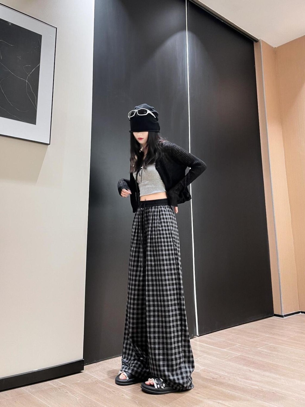 Upper Body Super Good-Looking Trousers Wide Pants Ice Silk Sunscreen ...