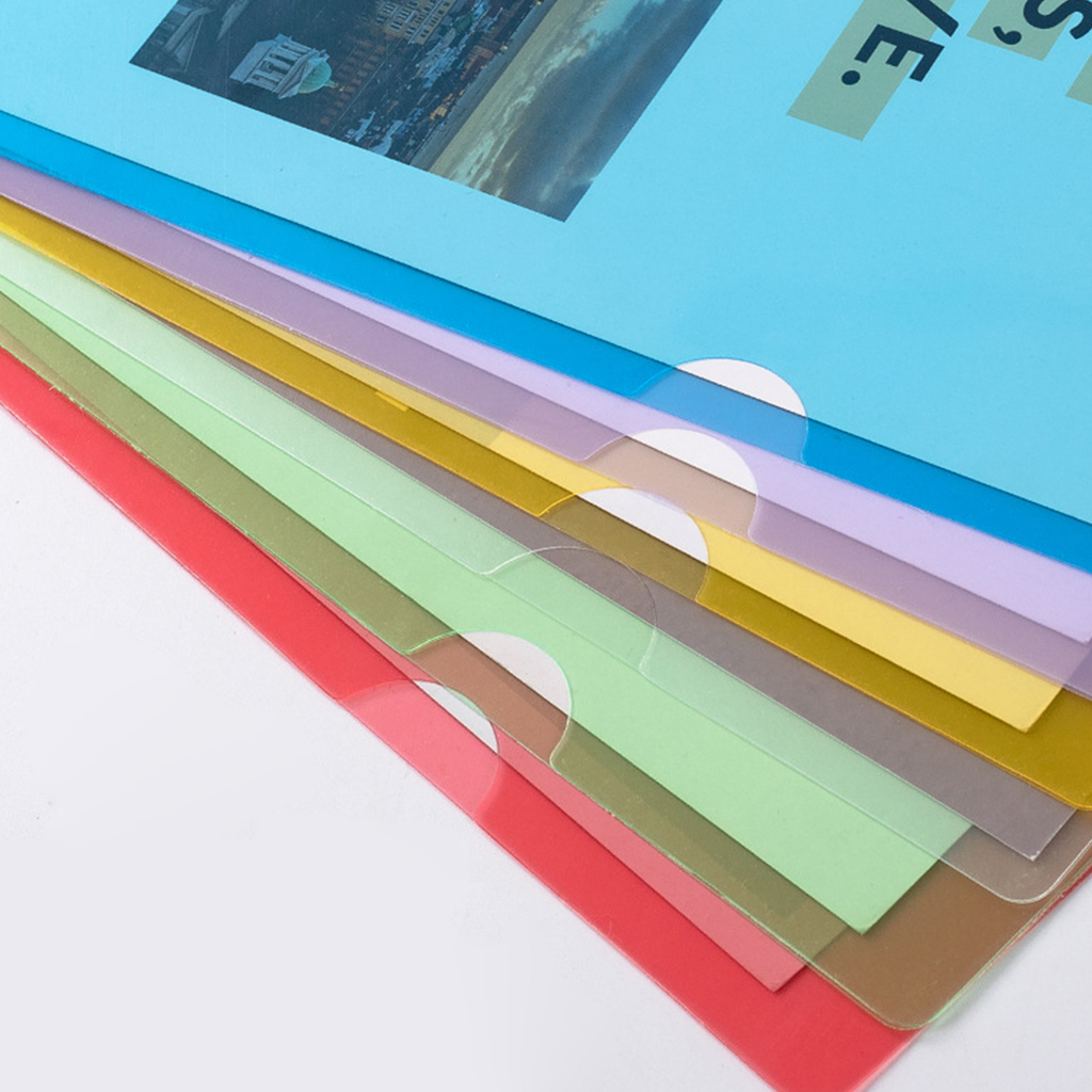 [CHL] A4 Color Transparent L-Shaped Folder A4 A4 A4L Colorful L Candy | Shopee Singapore