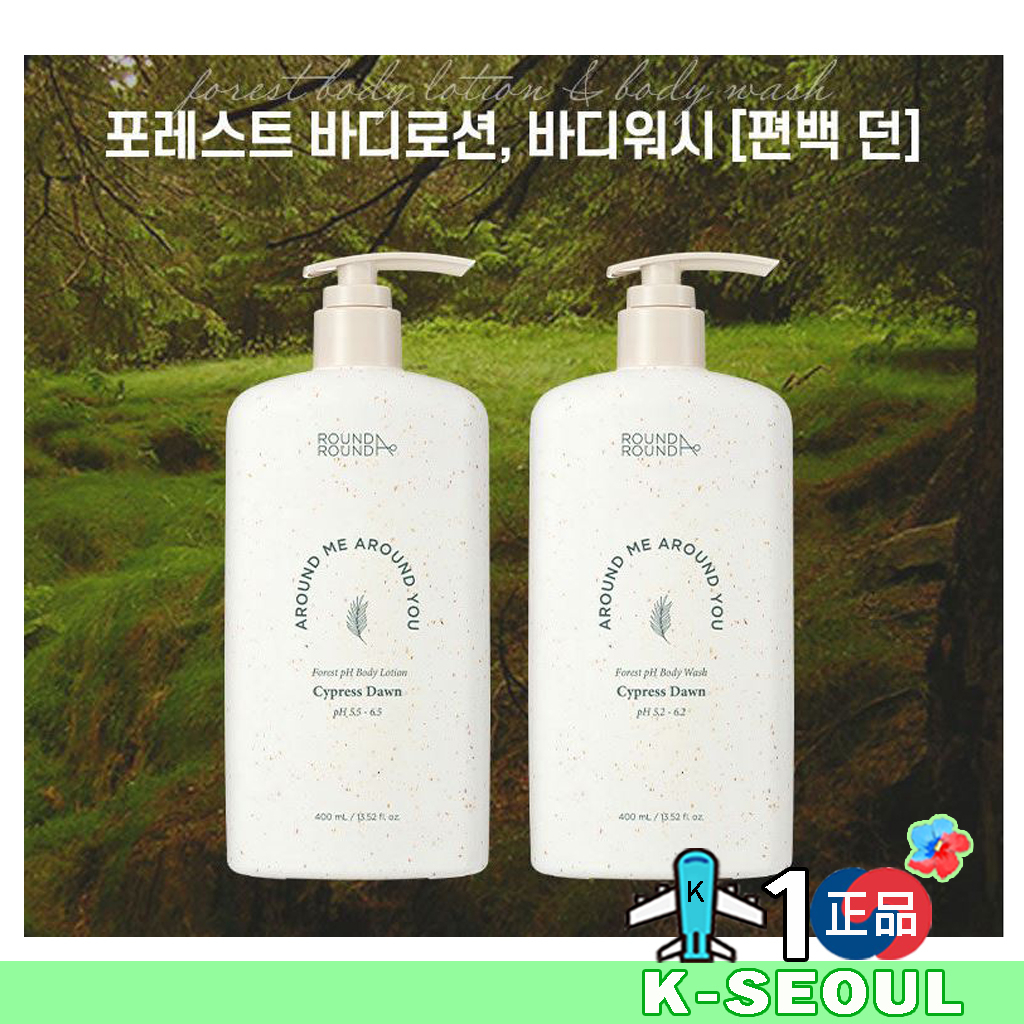 [K-Life] ROUND AROUND FOREST pH BODY LOTION Hinoki Allergy-Free 400ml ...