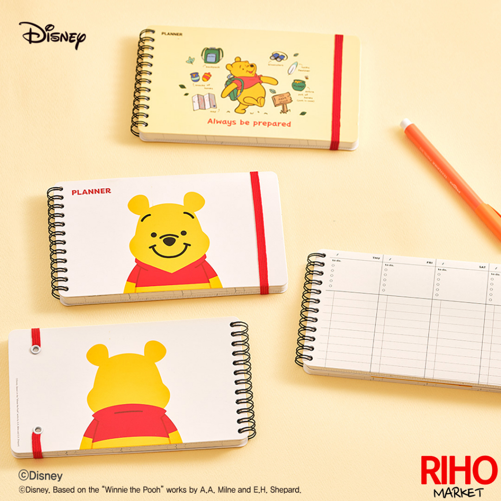 Disney Korea Daiso Winnie The Pooh Loose-Leaf Weekly Notepad Self ...