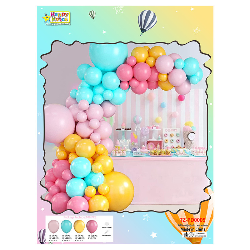 Hello Party [Birthday Balloon Arch Set 14 Styles] String Chain Props ...
