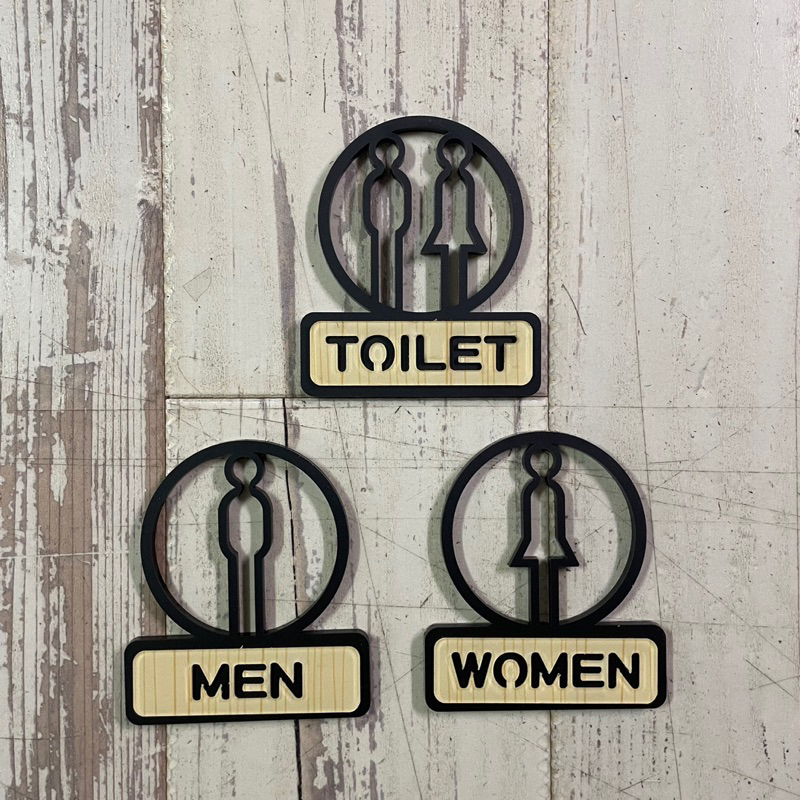 Hollow Acrylic Toilet Signage Welcome Sign Commercial Space Shop Must ...