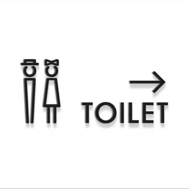 Hollow Acrylic Toilet Signs Commercial Space Shop Must-Have Welcome ...