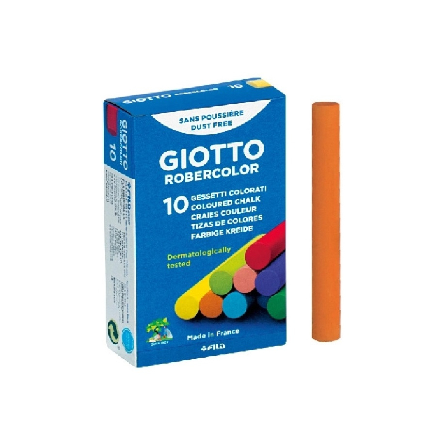 GIOTTO Non-Toxic Eco-Friendly Chalk/White 10pcs/10 Colors | Shopee ...