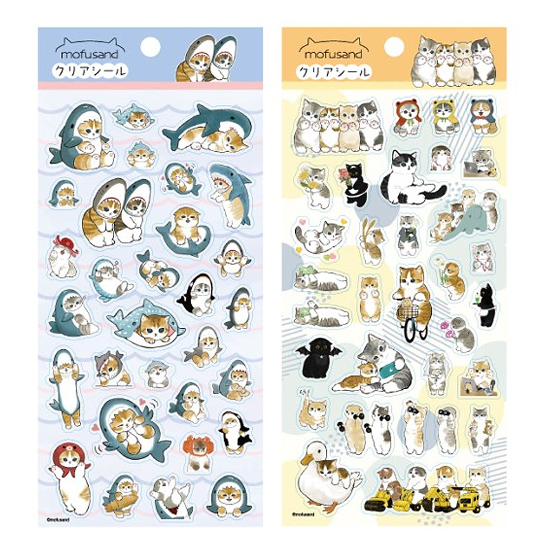Mofusand Cat Fortune PET Transparent Styling Sticker (7079, 7086 ...