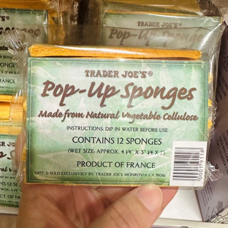 [On Daigou] Trader Joe's Pop Up Sponges Cleaning Compression Sponge Foam Household | Shopee ...