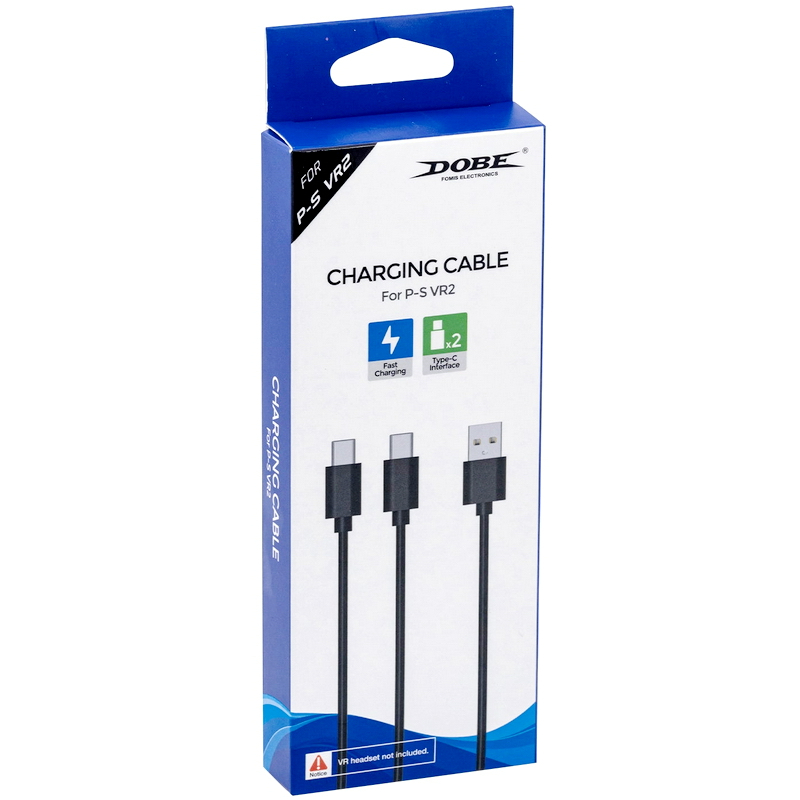 SONY PS5 VR2 PSVR2 DOBE USB TO TYPE-C 1 2 Charging Cable 80cm Handle ...