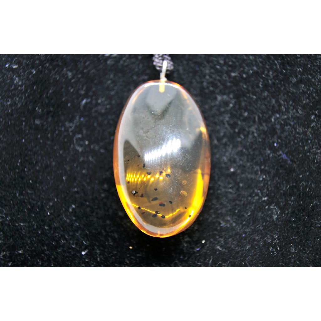 Burmese Gold Blue Amber Loose Stone Pendant (Comparable To Dominican ...