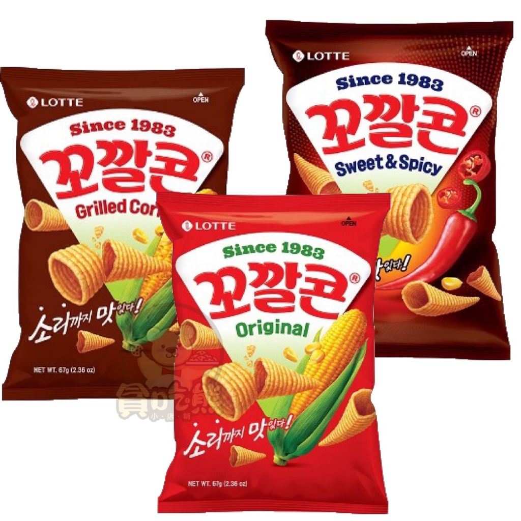 ** Gluttonous Bear * Korea LOTTE Corn Crispy Horns Original Biscuits ...
