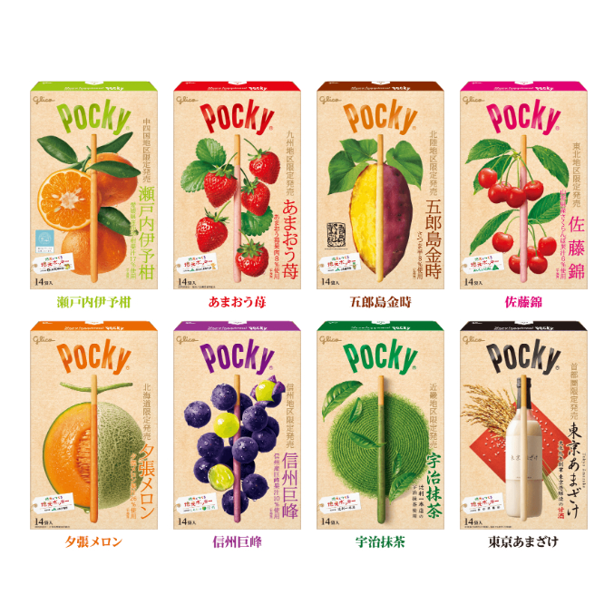 Japanese Big Box Pocky Chocolate Bar/Shinshu Kyoho Grape/Yubari ...
