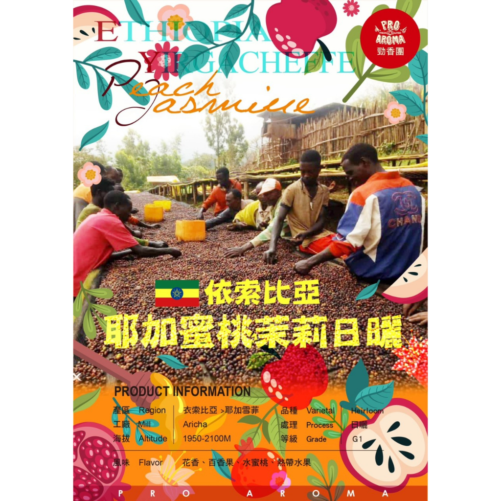 Jinxiang Group- (Green Beans) Ethiopia Yirga Peach Jasmine Sun-Dried ...