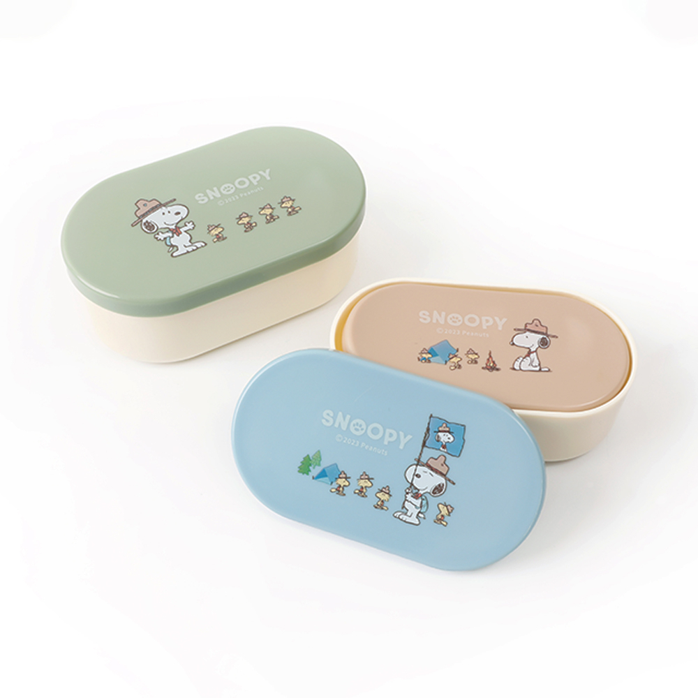 Peanuts Snoopy 3 Size Oval Fresh-Keeping Box Set-Norns Original Design ...