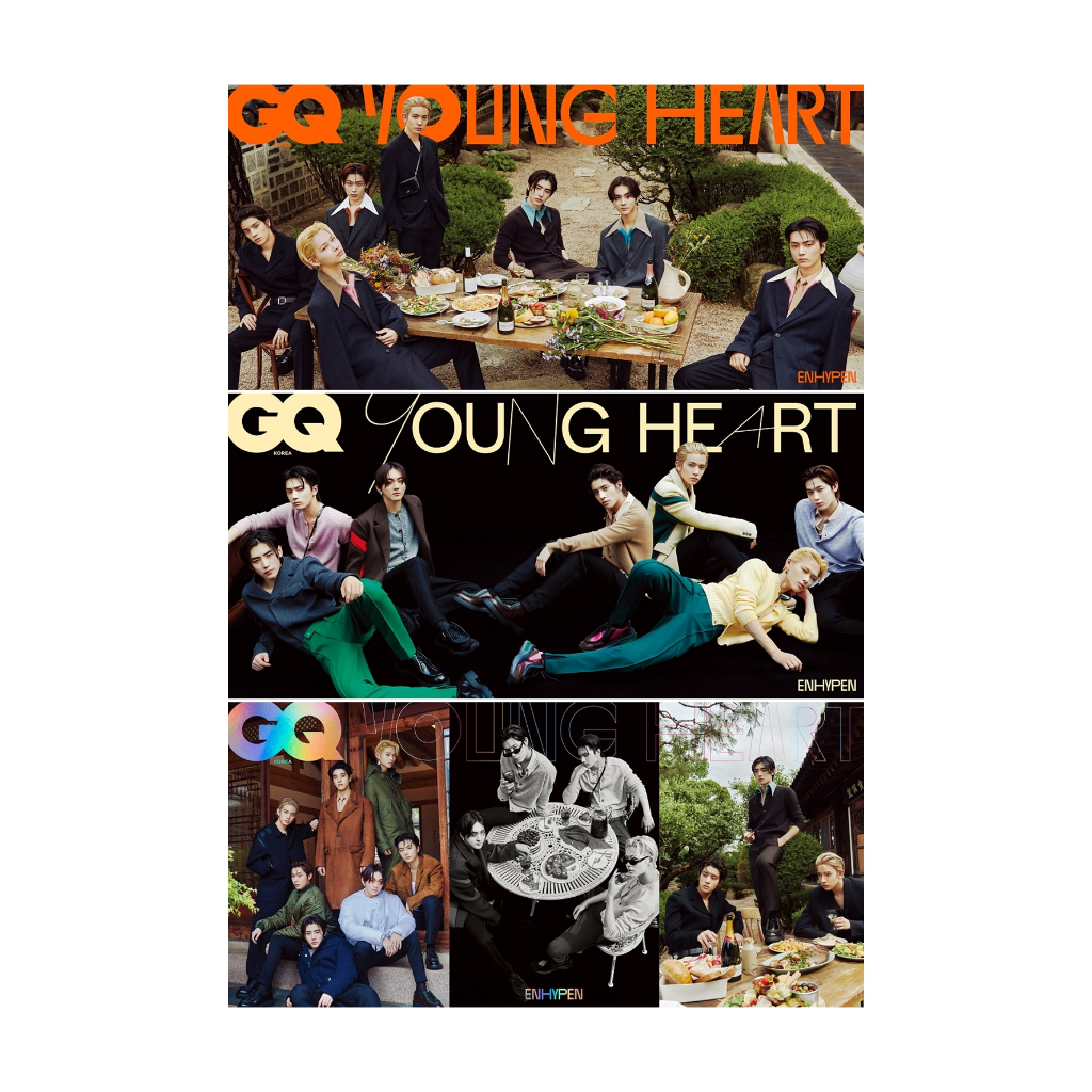 KPM-GQ (Korea) August Issue 2023 Three Types ENHYPEN Korea Daigou ...