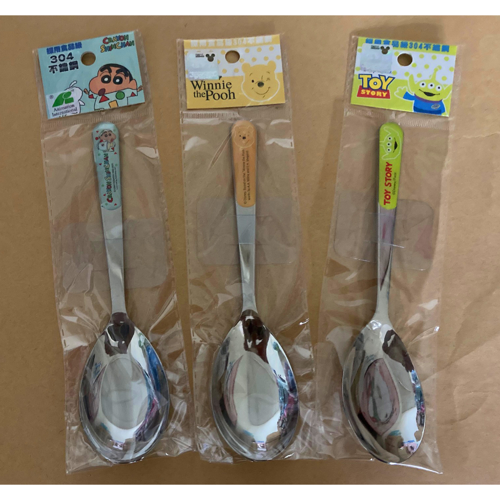 Cartoon Stainless Steel Spoon Toy Story/Pooh/Crayon Shin-Chan Cute ...