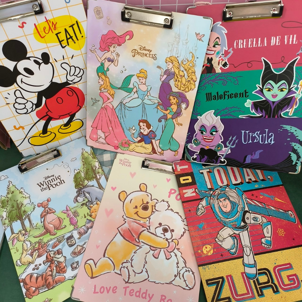 Disney A4 Board Folder Stationery Version Office Storage Mickey Pooh Toy Story Villain Princess ...