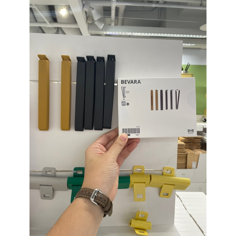 IKEA Food Preservation Clip 6pcs Carbon Black/Dark Yellow | Shopee ...