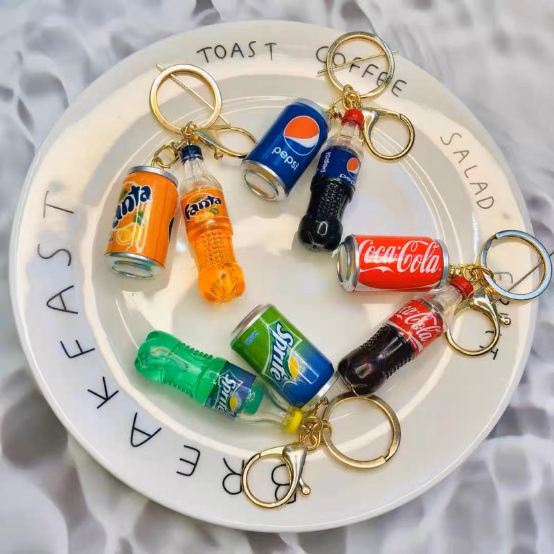 Beverage Combination Key Ring Easy Open Can Pendant Mineral Water ...