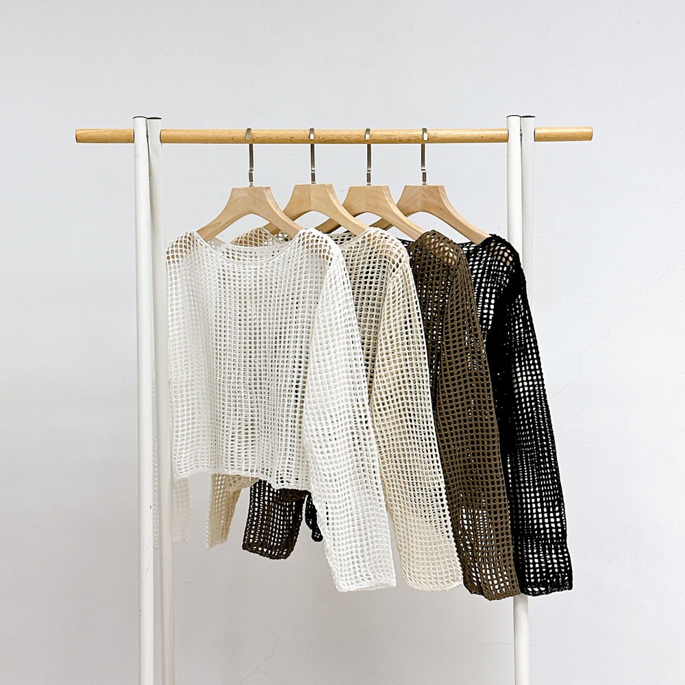 IN SHOP Plain Color Hollow Clothes-Total 4 Colors [KT223606】 | Shopee ...