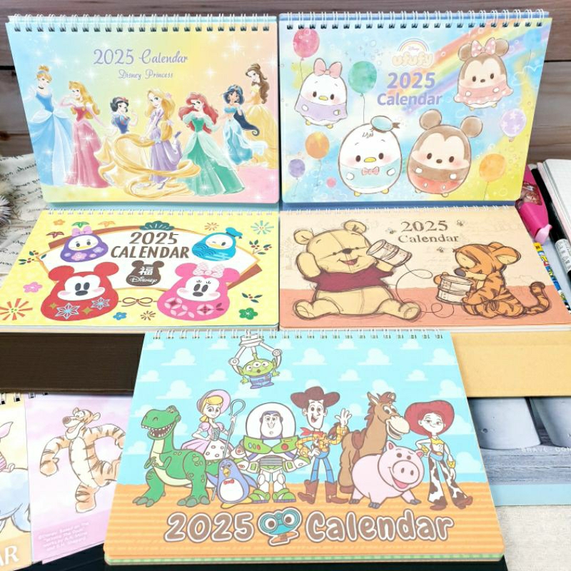 Disney 2025 Desk Calendar A5 Triangle Princess Series Mickey Minnie ...