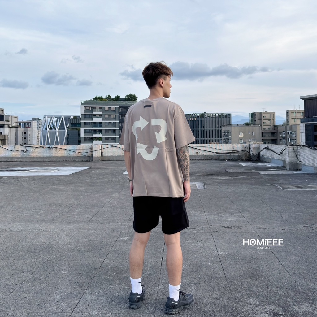 [Homieee] INNERSECT x Jerry Lorenzo Recycling LOGO Carbon Gray Light Coffee | Shopee Singapore